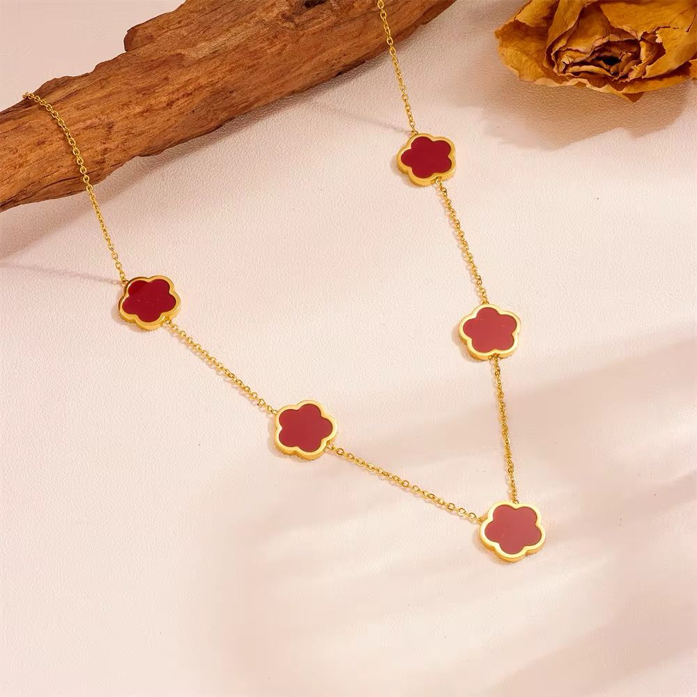 21047-1 Collar Rojo Armado Van cleef – Glamer Accesorios e Insumos de ...